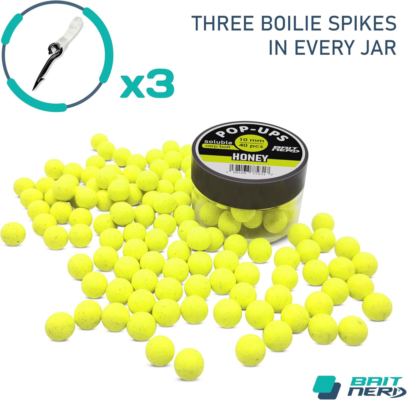 BAIT NERD Pop Ups 40pcs, 10mm, Honey Natural Premium Floating Pop-Up B – RiverCrawlers